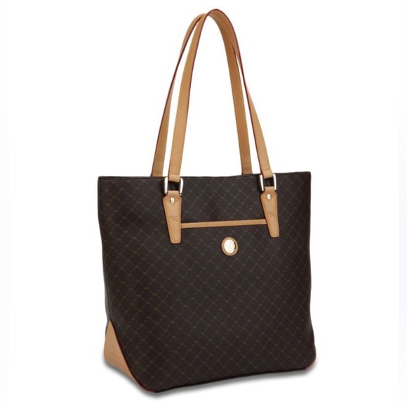 Rioni | Bags | Euc Rioni Modaitalia Elize Large Brown Canvas Leather ...